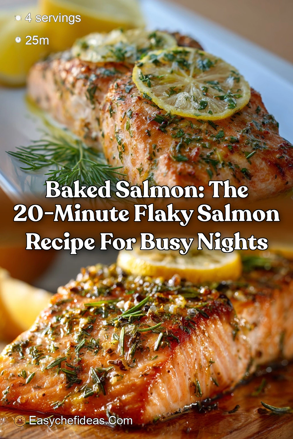 Baked Salmon: 20-Minute Lemon Herb Flaky Salmon Recipe