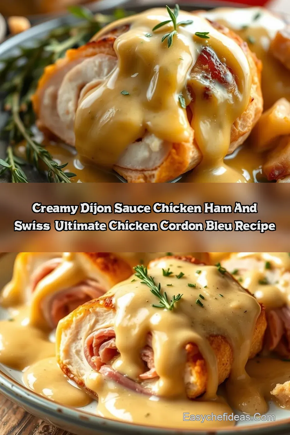Classic Chicken Cordon Bleu Sauce Recipe with Creamy Dijon…