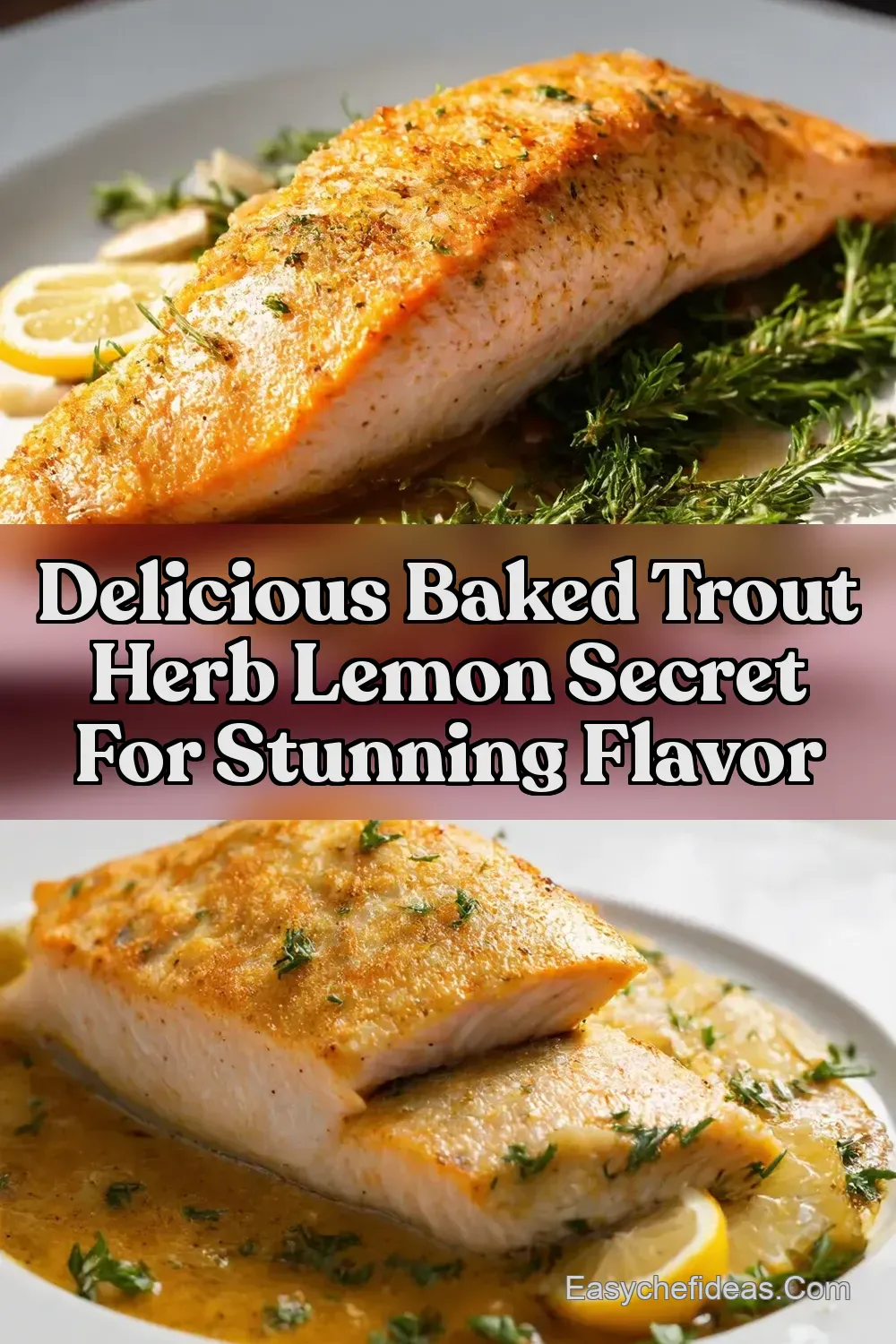 Easy Baked Trout Recipe Lemon Herbs Garlic - Easy Chef Ideas
