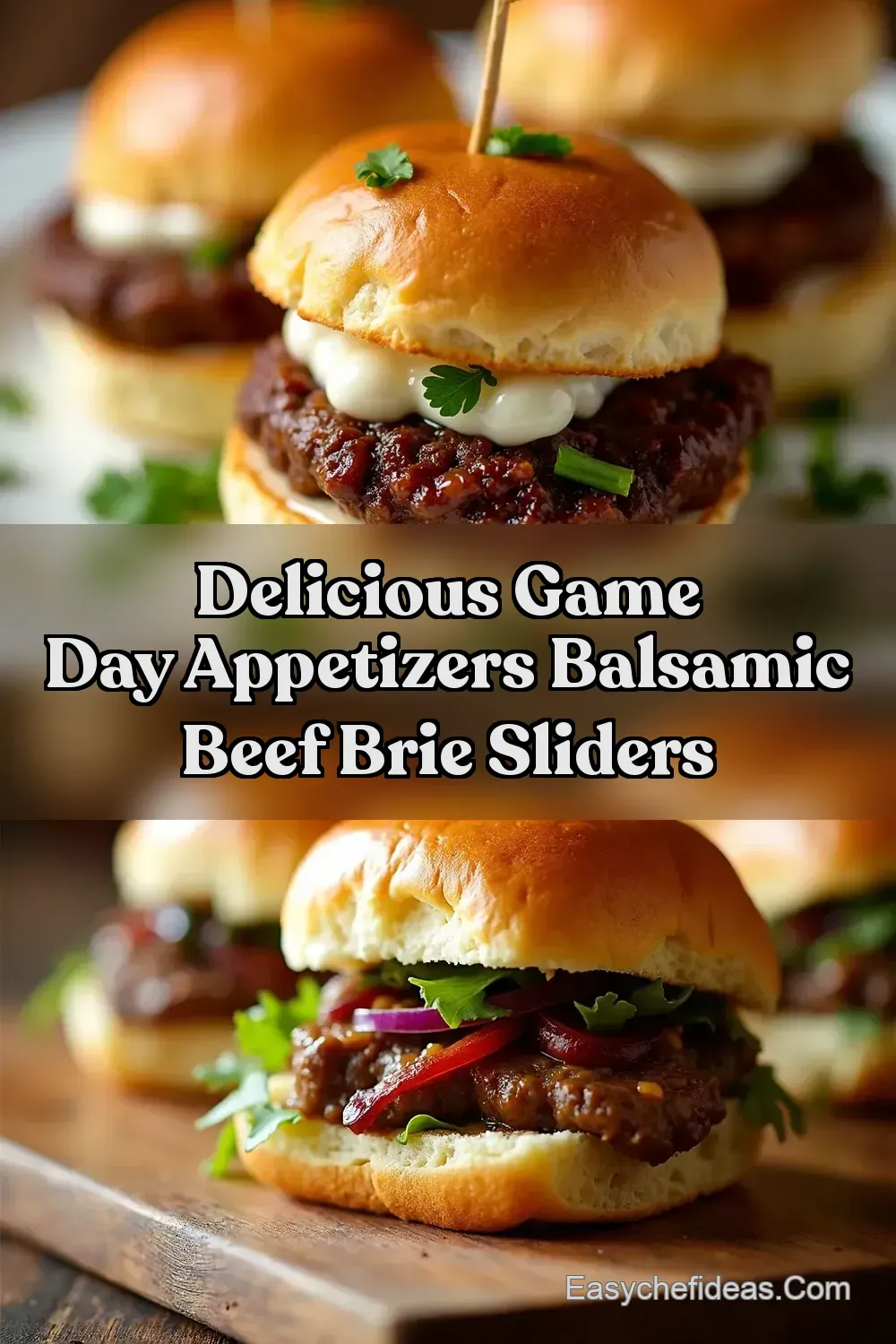 Gourmet Game Day Sliders Balsamic Beef Brie Bites - Easy…