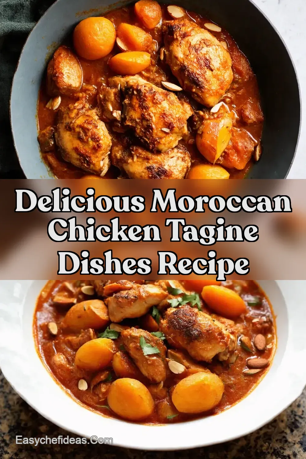 Moroccan Chicken Tagine Apricots Almonds Easy Recipe