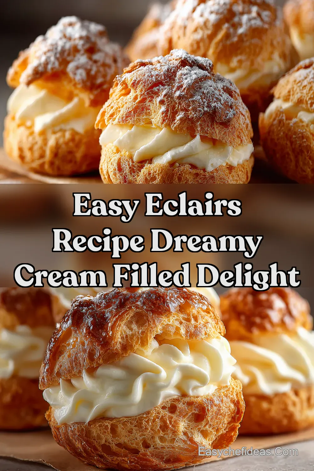 Easy Cream Filled Eclairs Recipe Bake Shop Eclairs at Home