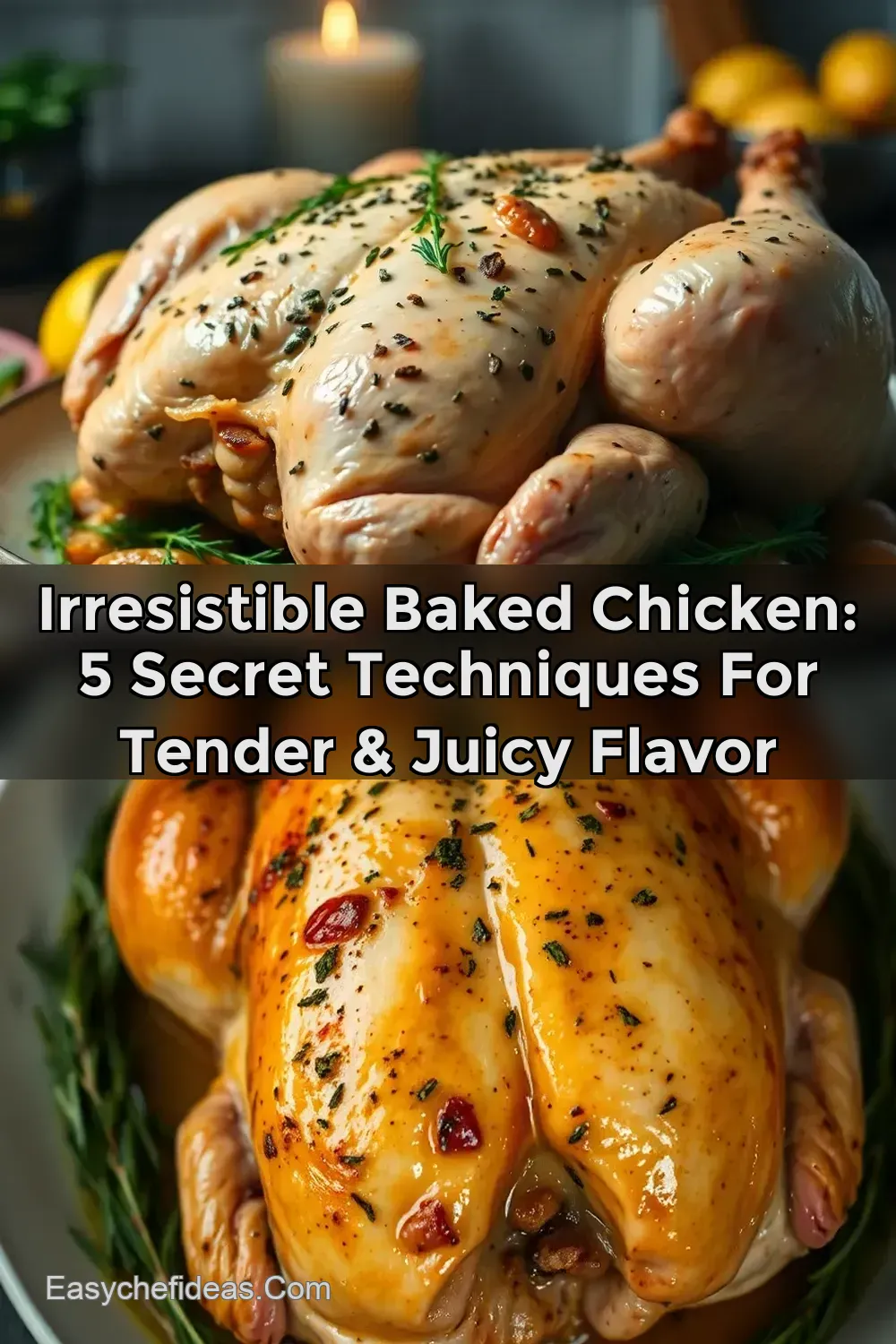 Easy & Juicy Baked Chicken: My Perfectly Roasted Herb…
