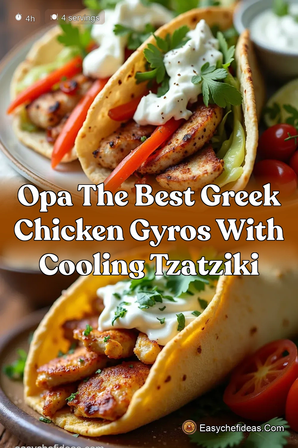Best Greek Chicken Gyros Recipe with Homemade Tzatziki