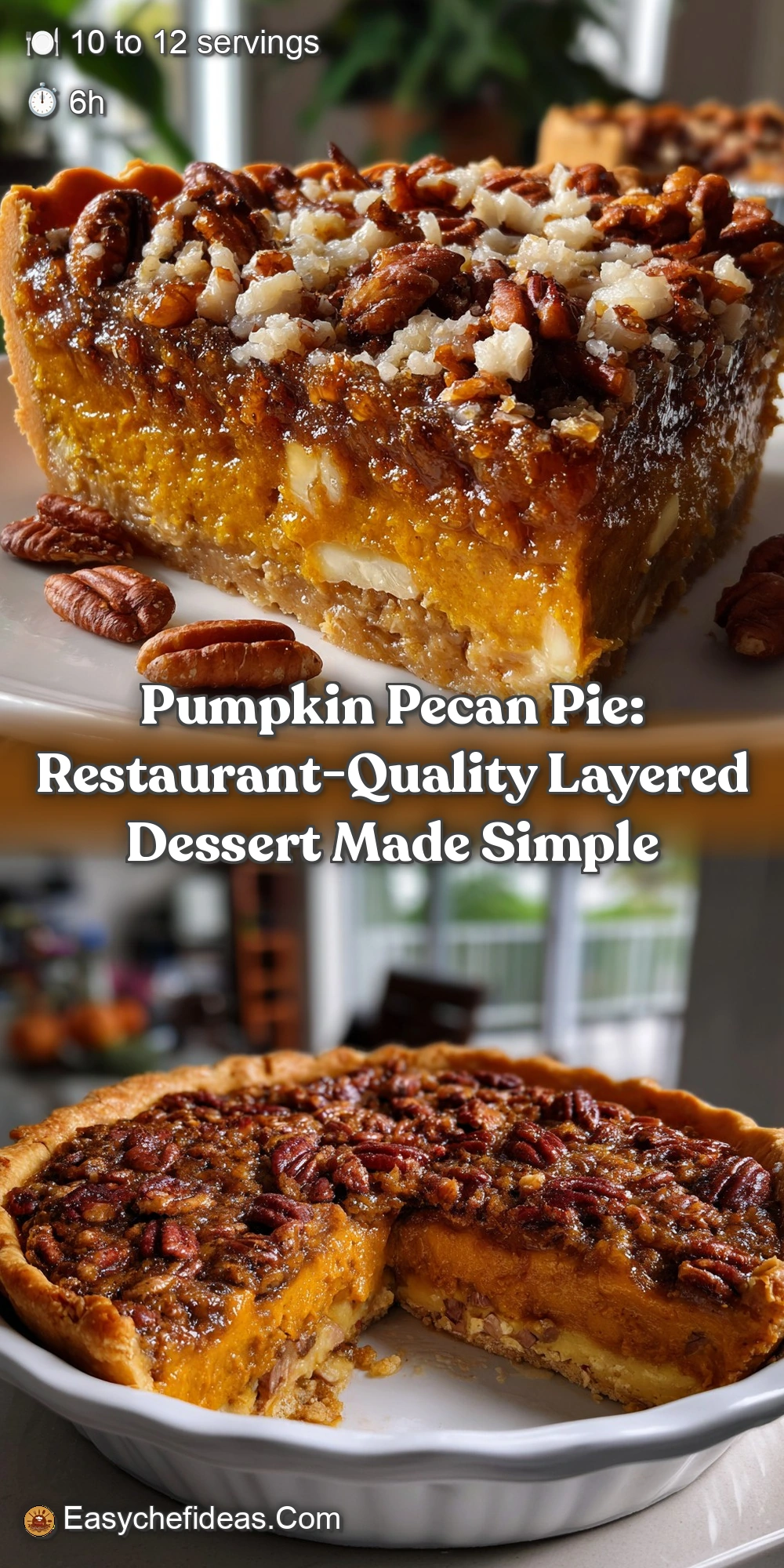 Pumpkin Pecan Pie: Creamy Custard Meets Crunchy Pecan…