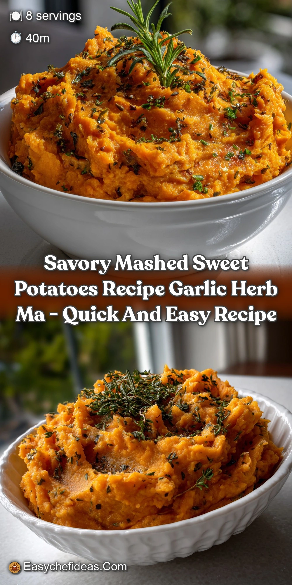 Savory Mashed Sweet Potatoes Recipe Garlic Herb Ma: Ditch…