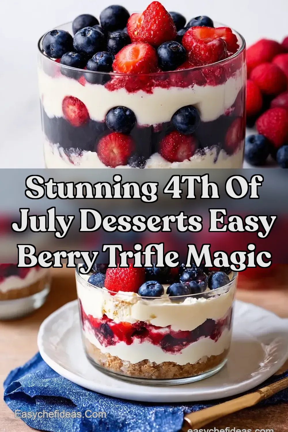 Red White Blue Berry Trifle Easy 4th of July Desserts