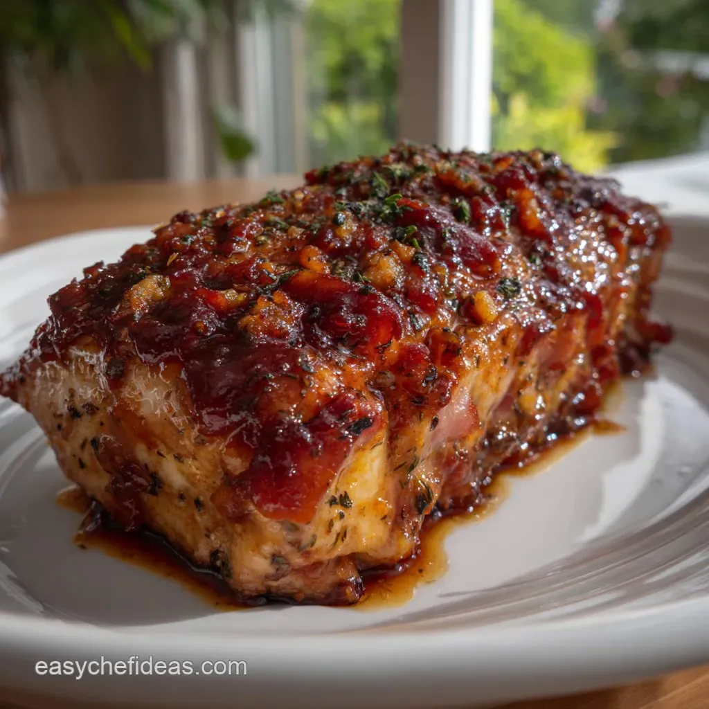 Bacon Topped Petite Turkey Meatloaf with Tender Crumb