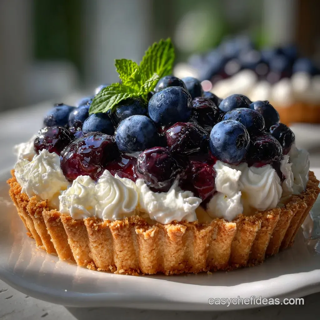 Super Light Blueberry Cream Pie: Velvety - Easy Chef Ideas