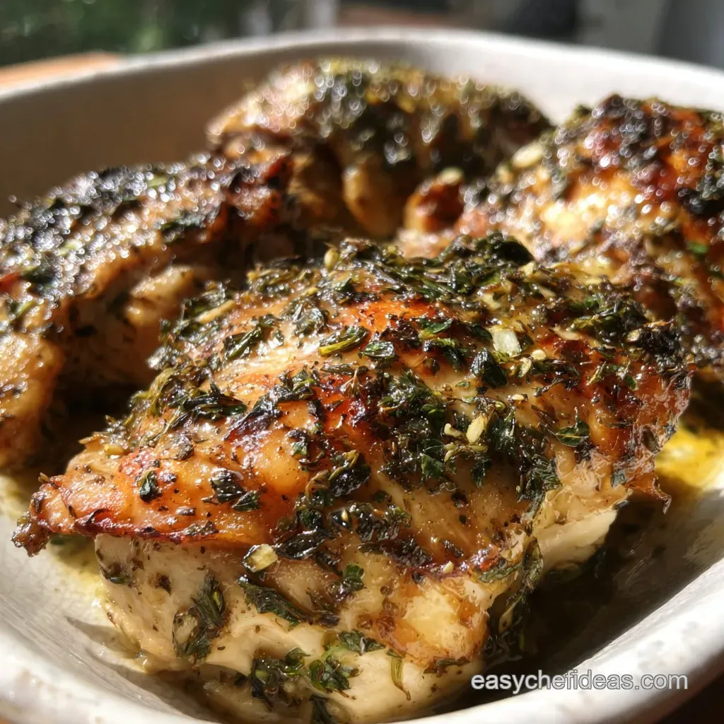 Slow Cooker Chicken Thigh Recipe with Garlic and Herbs:…