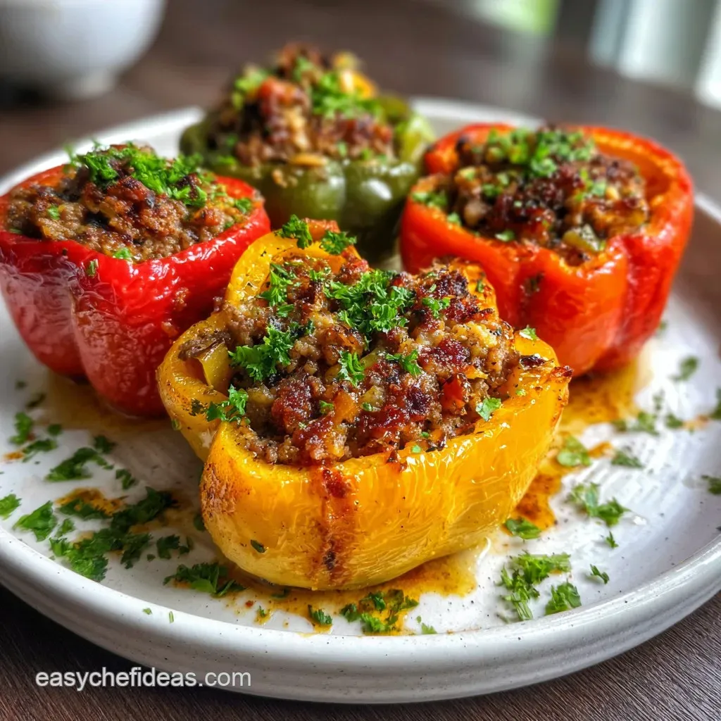 Venison Stuffed Peppers: Precision Roasted for Tender…