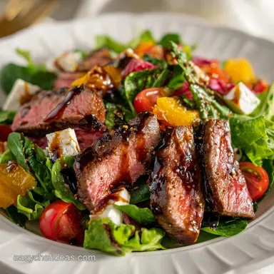 Beef Steak Salad Recipe with Balsamic Glaze Ready in 30 Min…