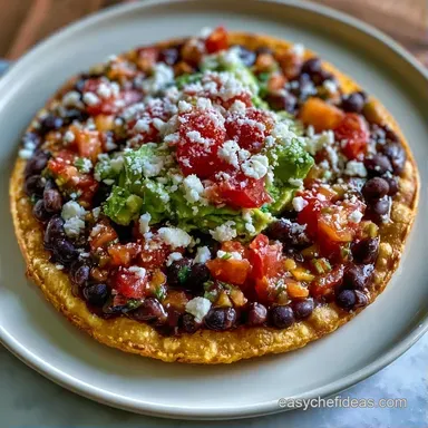 Queso Fresco Tostadas with Black Beans - Easy Chef Ideas