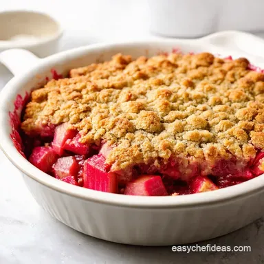 Easy Rhubarb Crumble Recipe A Taste of Spring - Easy Chef…