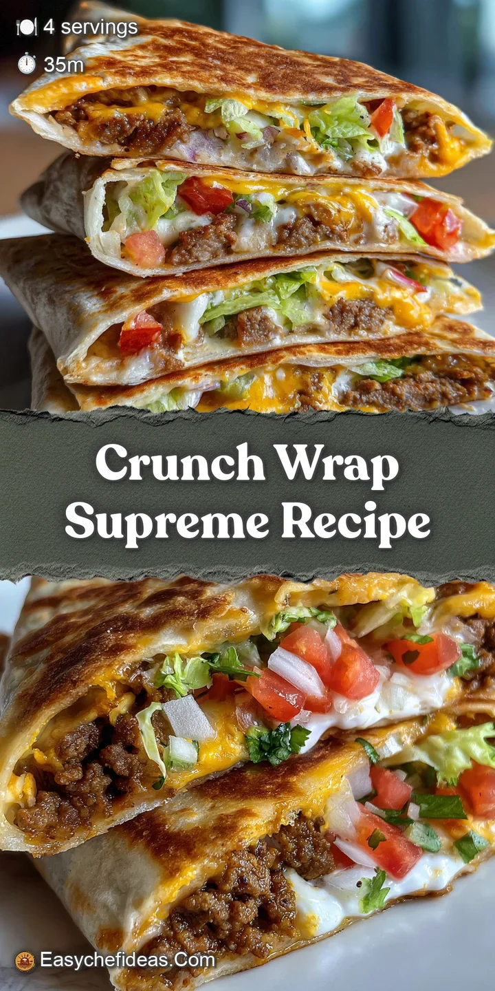 Crunch Wrap Supreme Recipe in 35 Minutes | Homemade Crispy…