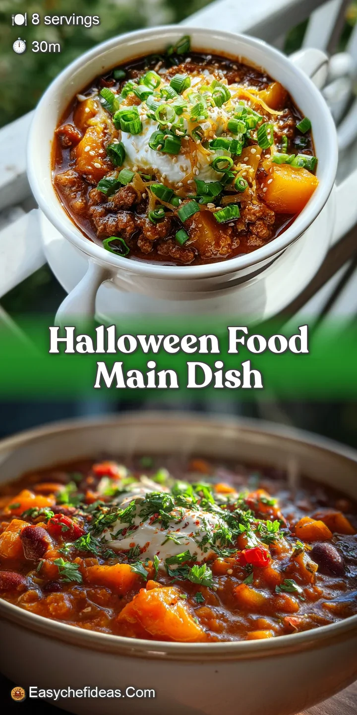 Halloween Potluck Idea with Pumpkin Chili - Party-Ready