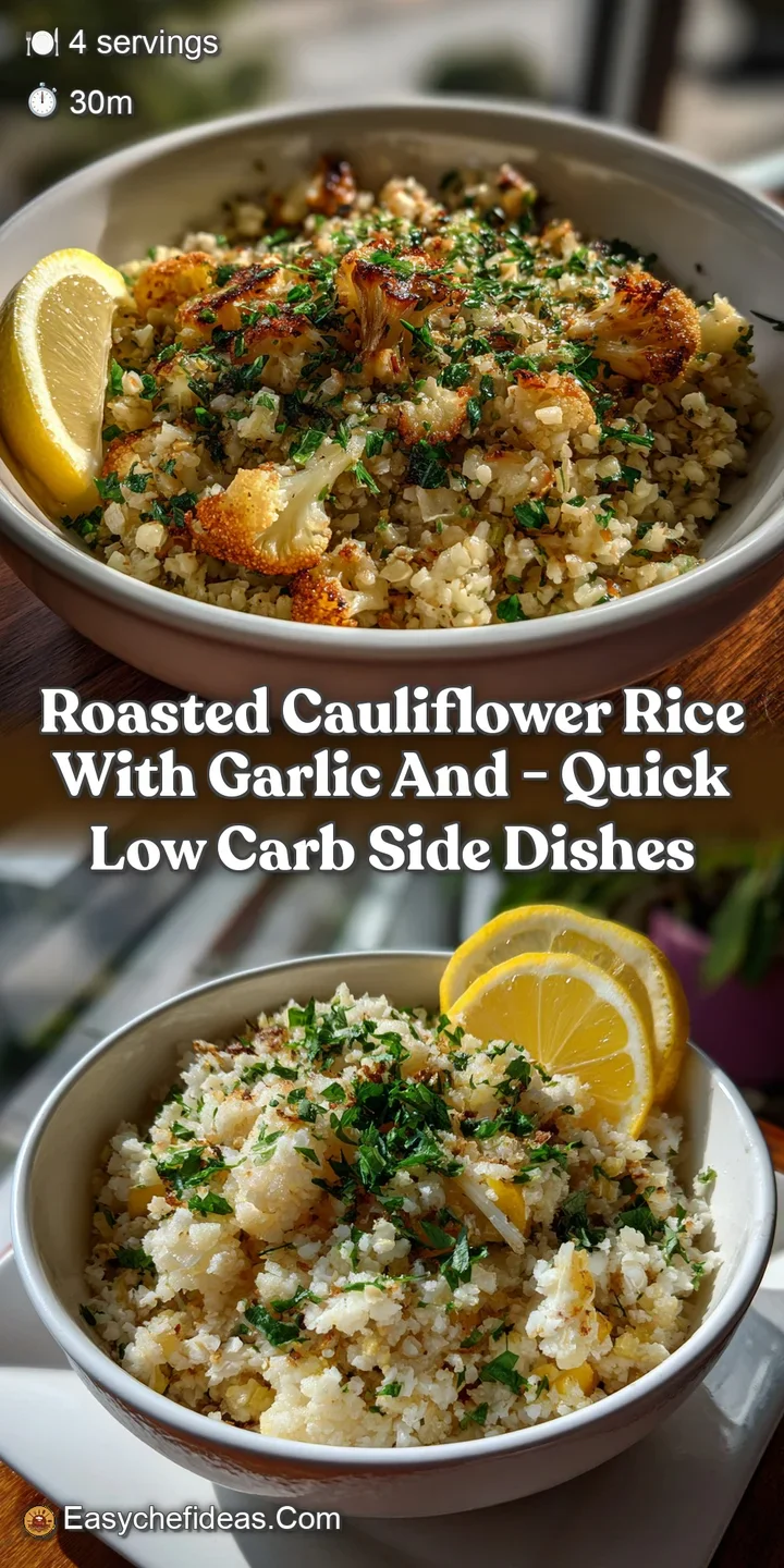 Roasted Cauliflower Rice with Garlic and: Achieve Toasted…