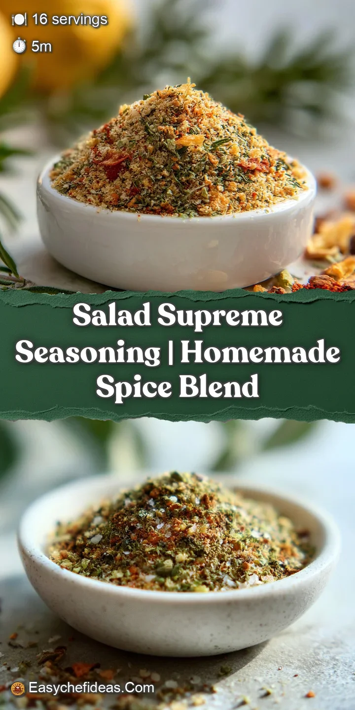 Salad Supreme Seasoning Recipe: Homemade Blend - Easy Chef…