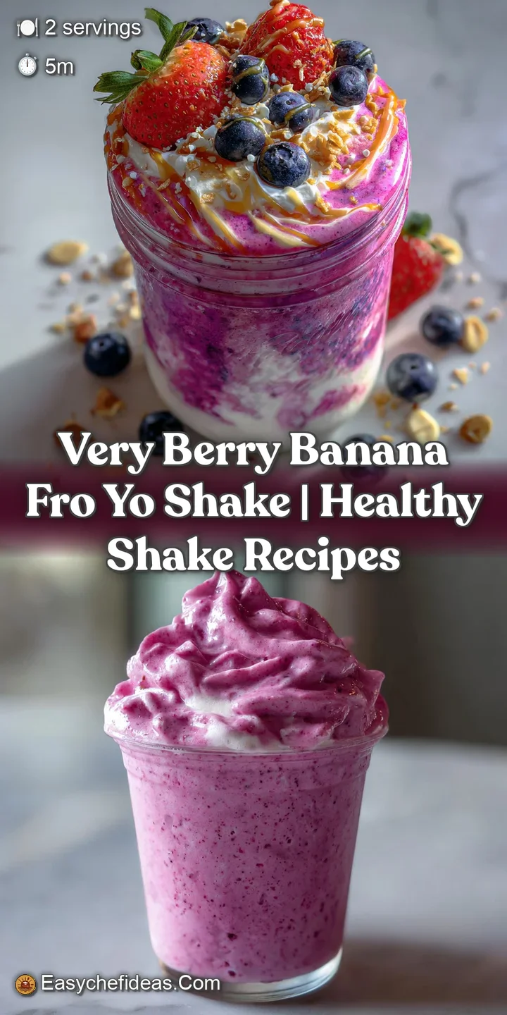 Very Berry Banana Fro Yo Shake: Velvety Fusion - Easy Chef…