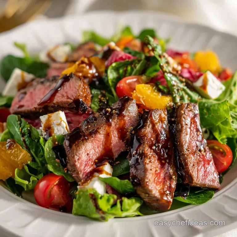 Beef Steak Salad Recipe with Balsamic Glaze Ready in 30 Min…