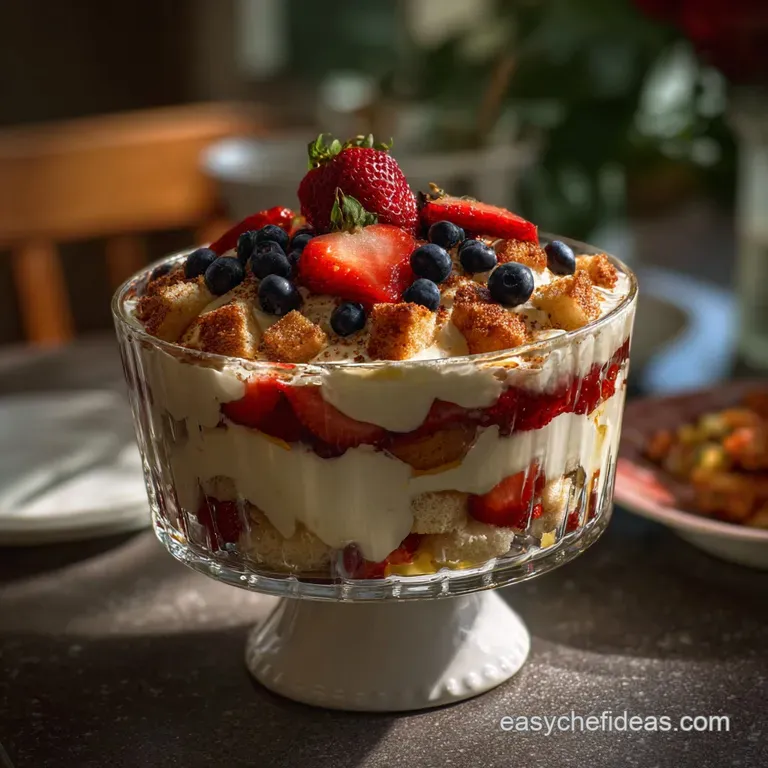 Red White and Blueberry Trifle: No-Soggy Layered Dessert